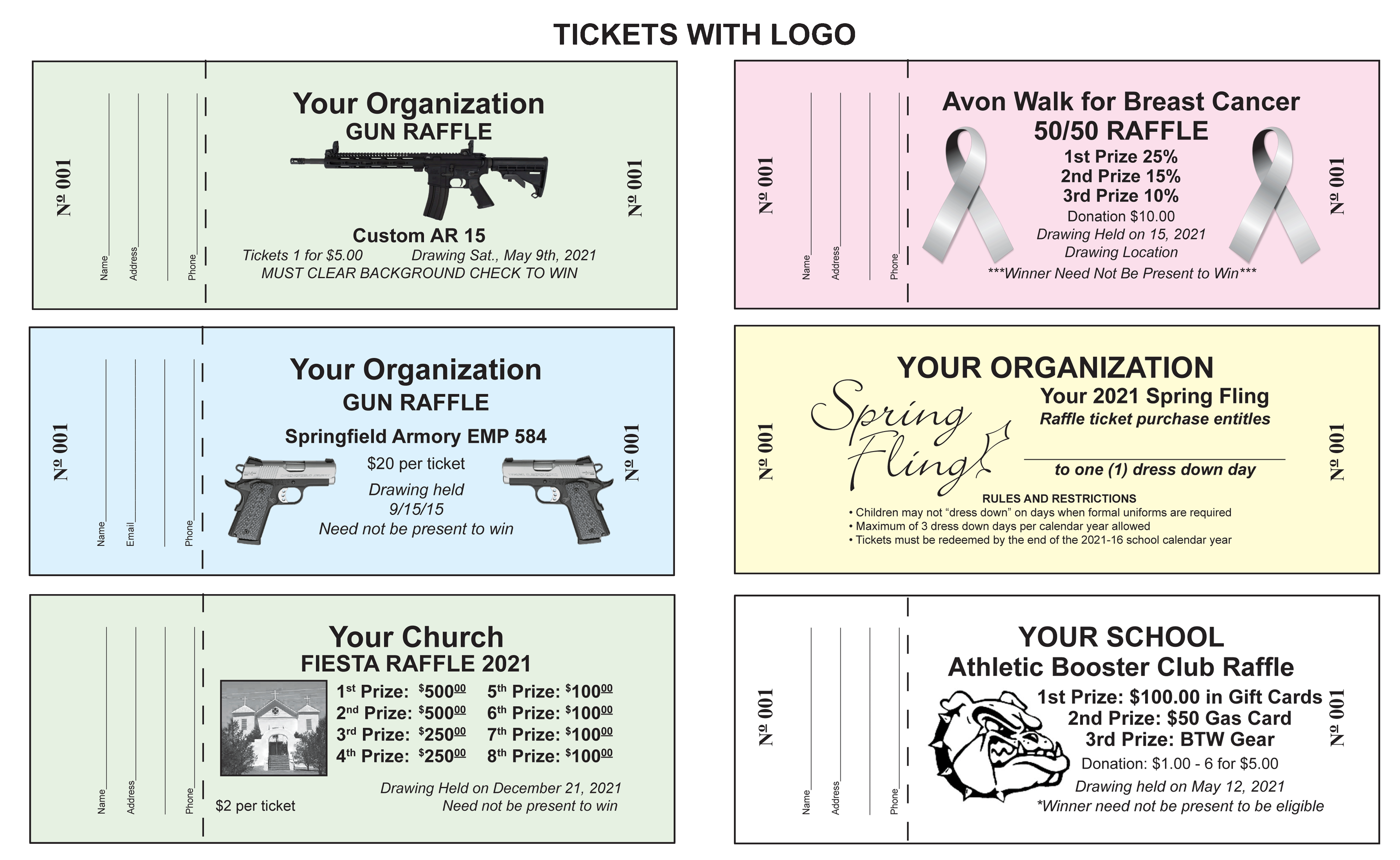 Sample Raffle Tickets Printable The Document Template